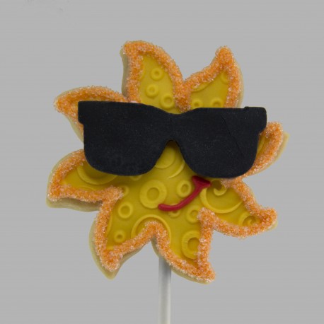 Sun shortbread cookie